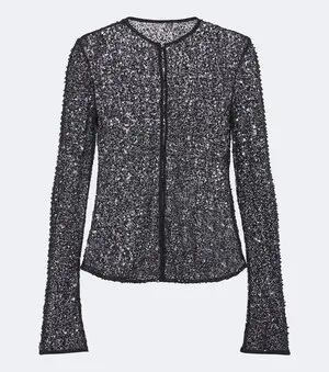 SIR. Cassia Sequined Top - Black