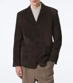 YVES SALOMON Single-breasted Suede Jacket