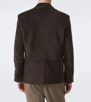 YVES SALOMON Single-breasted Suede Jacket