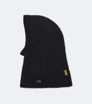 Goldbergh Fudo Embellished Ribbed-knit Balaclava - Black