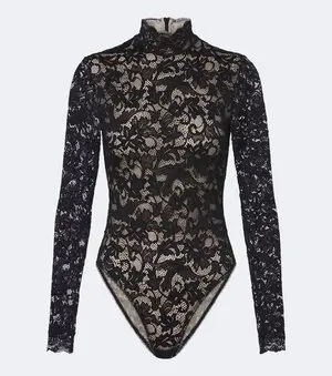 Zimmermann Floral Lace Bodysuit - Black