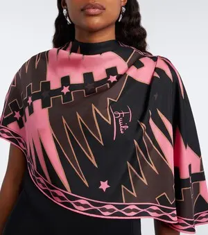 Emilio Pucci Valdimontone Caped Cady Minidress