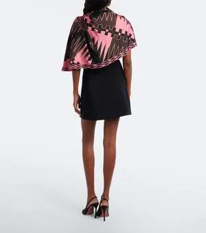 Emilio Pucci Valdimontone Caped Cady Minidress