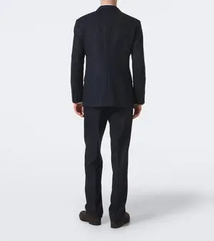 Ralph Lauren Purple Label Chalk Stripe Wool And Cashmere Suit
