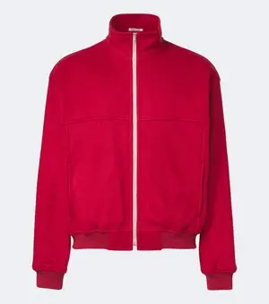 Auralee Silk Fleece Jacket - Red