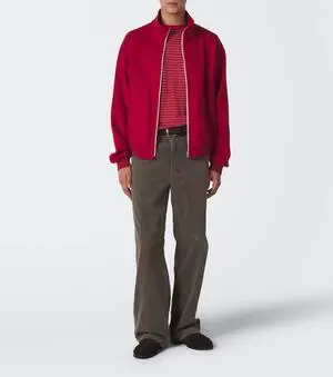 Auralee Silk Fleece Jacket - Red