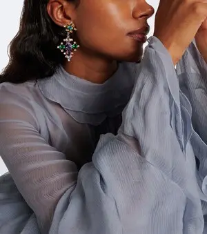 JENNIFER BEHR Jovanny Embellished Gold-plated Earrings