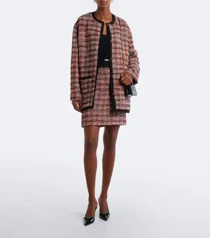 Versace Wool-blend Tweed Miniskirt