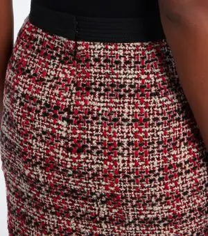 Versace Wool-blend Tweed Miniskirt