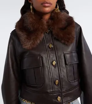 Zimmermann Valiant Cropped Leather Jacket