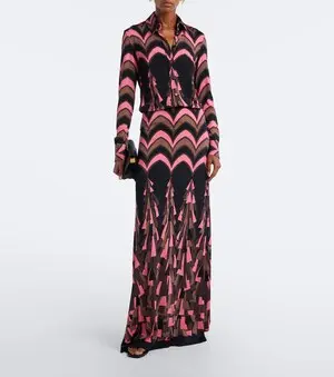 Emilio Pucci Baiadera Jersey Maxi Skirt