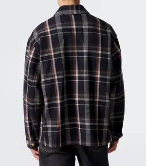 A.PRESSE Checked Wool And Cashmere Overshirt