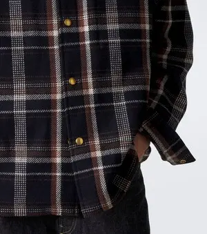 A.PRESSE Checked Wool And Cashmere Overshirt