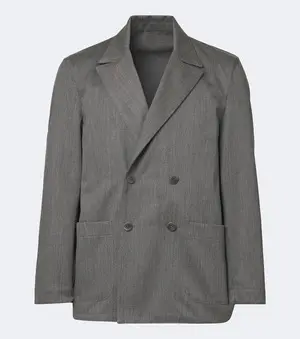 STOFFA Stòffa Double-breasted Wool Blazer - Grey