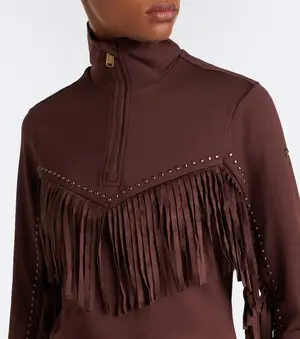 Goldbergh Whisper Fringed Studded Ski Top