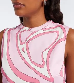 Emilio Pucci Labirinto Cotton-blend Jersey Crop Top
