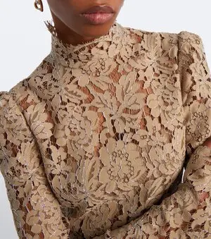 DE LA VALI Agartha Guipure Lace Minidress