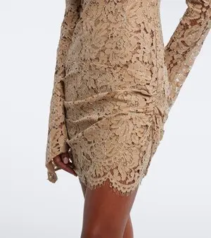 DE LA VALI Agartha Guipure Lace Minidress