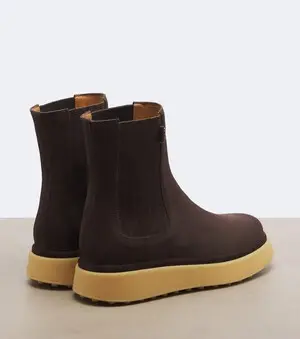 TOD'S Gommino® Suede Platform Ankle Boots