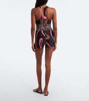 Emilio Pucci Marmo Jersey Sports Bra