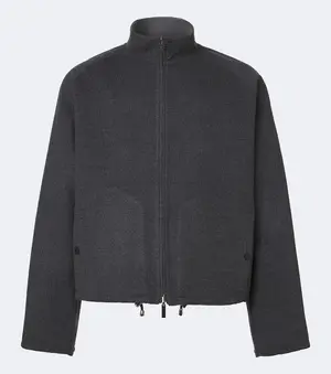 STOFFA Stòffa Reversible Wool Fleece Jacket - Grey