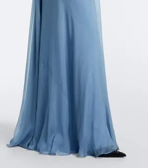 Alexander McQueen Gathered Silk Gown