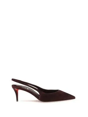 CHRISTIAN LOUBOUTIN Miss Z Slingback Suede Pumps