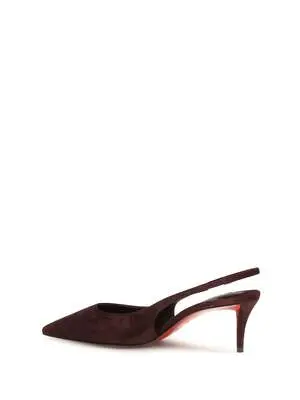 CHRISTIAN LOUBOUTIN Miss Z Slingback Suede Pumps