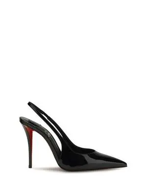 CHRISTIAN LOUBOUTIN Miss Z Slingback Patent Leather Pumps - Black