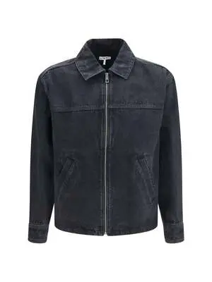Loewe Zip-up Denim Jacket - Black