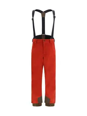 Moncler Corduroy Insulated Ski Bib Pants - Red