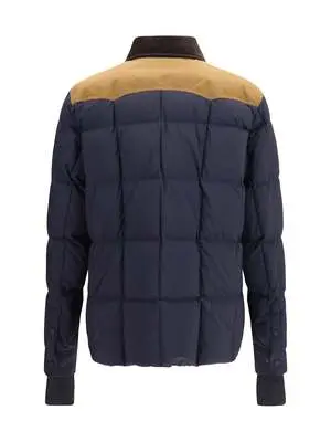 Moncler Geltech Down Ski Jacket With Corduroy Trim