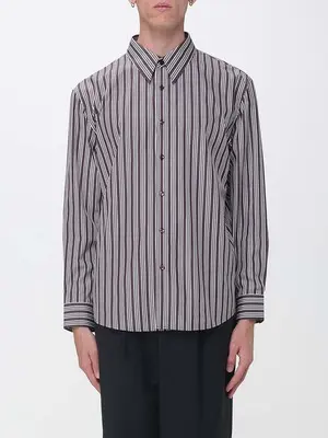 Saint Laurent Striped Cotton Shirt With Pointed Collar - Brown