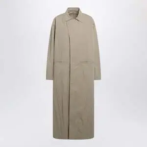 Gucci Oversized Trench Coat In Taupe Beige Nylon