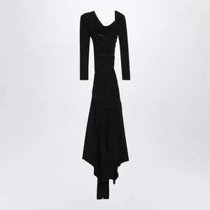 Attico Draped Cut-out Midi Dress