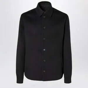 Fendi Blouson Jacket In Virgin Wool And Silk - Black
