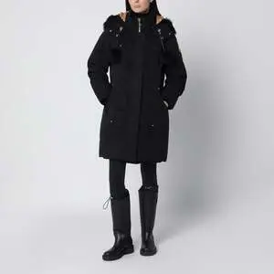 Moose Knuckles Stirling Original Parka In Cotton And Recycled Nylon - Black