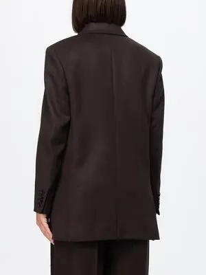 Max Mara Double-breasted Pure Virgin Wool Blazer With Peak Lapels And Button Closure