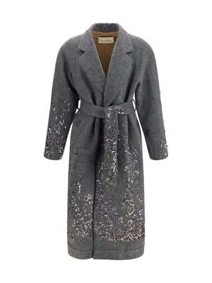 Valentino Garavani Mohair And Wool-blend Coat - Gray