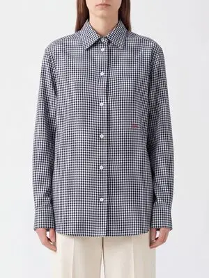 Loewe Vichy Silk Shirt With Embroidered Logo