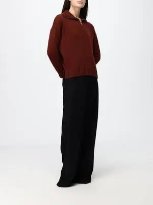 Max Mara Alpaca Blend Jumper With Stand Collar And Half-zip