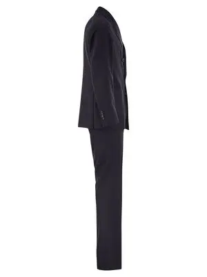 Tagliatore Virgin Wool And Cashmere Stretch Double-breasted Suit