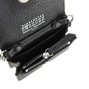 MAISON MARGIELA Leather Wallet With Chain Strap