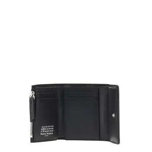 MAISON MARGIELA Grained Leather Tri-fold Wallet