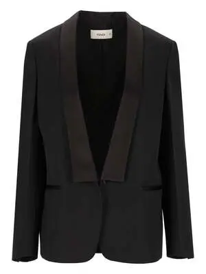 Fendi Blazer In Grain De Poudre - Black