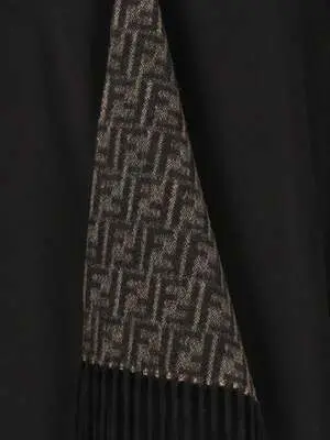 Fendi Ff Zucca Wool And Cashmere Poncho