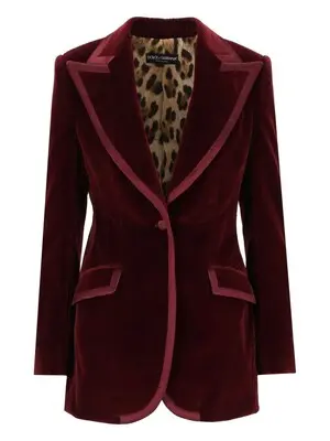 Dolce & Gabbana Turlington Single-breasted Velvet Jacket - Multicolor