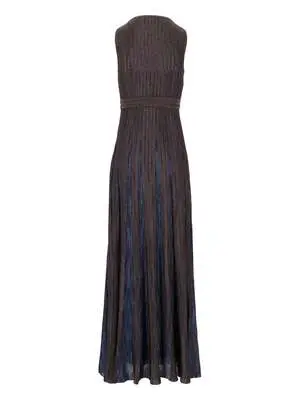 Missoni Long Lamé Viscose Dress With A Belt