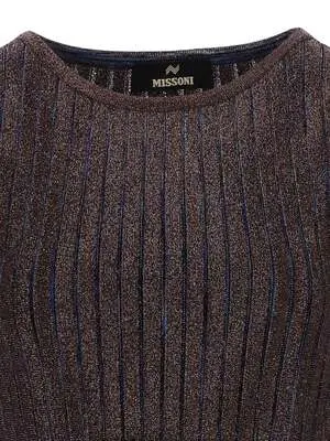 Missoni Long Lamé Viscose Dress With A Belt