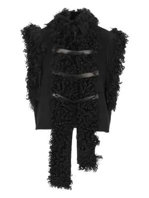 Fendi Wool And Sheepskin Gilet - Black